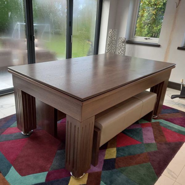 Rex Hardwood Badger Solid Walnut Pool Dining Table | For Sale