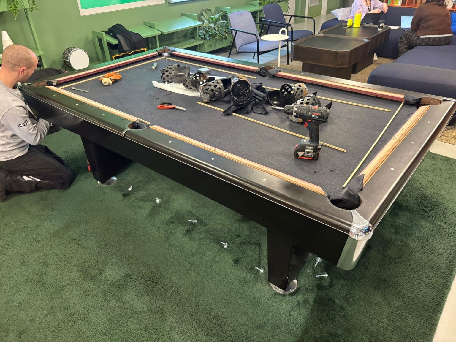 Pool & Snooker Table - Recover, Refelt & Restore